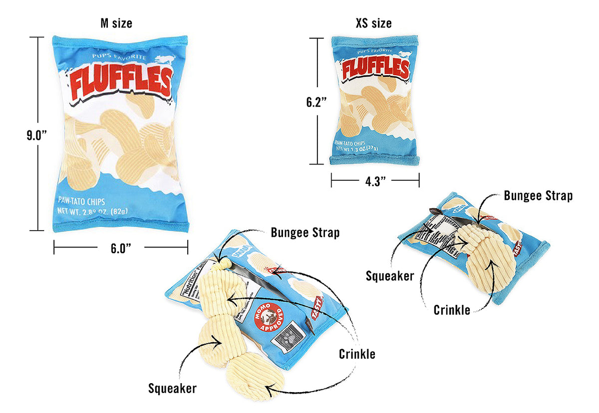 Snack Attack - Fluffles Potato Chips Dog Toy by P.L.A.Y.