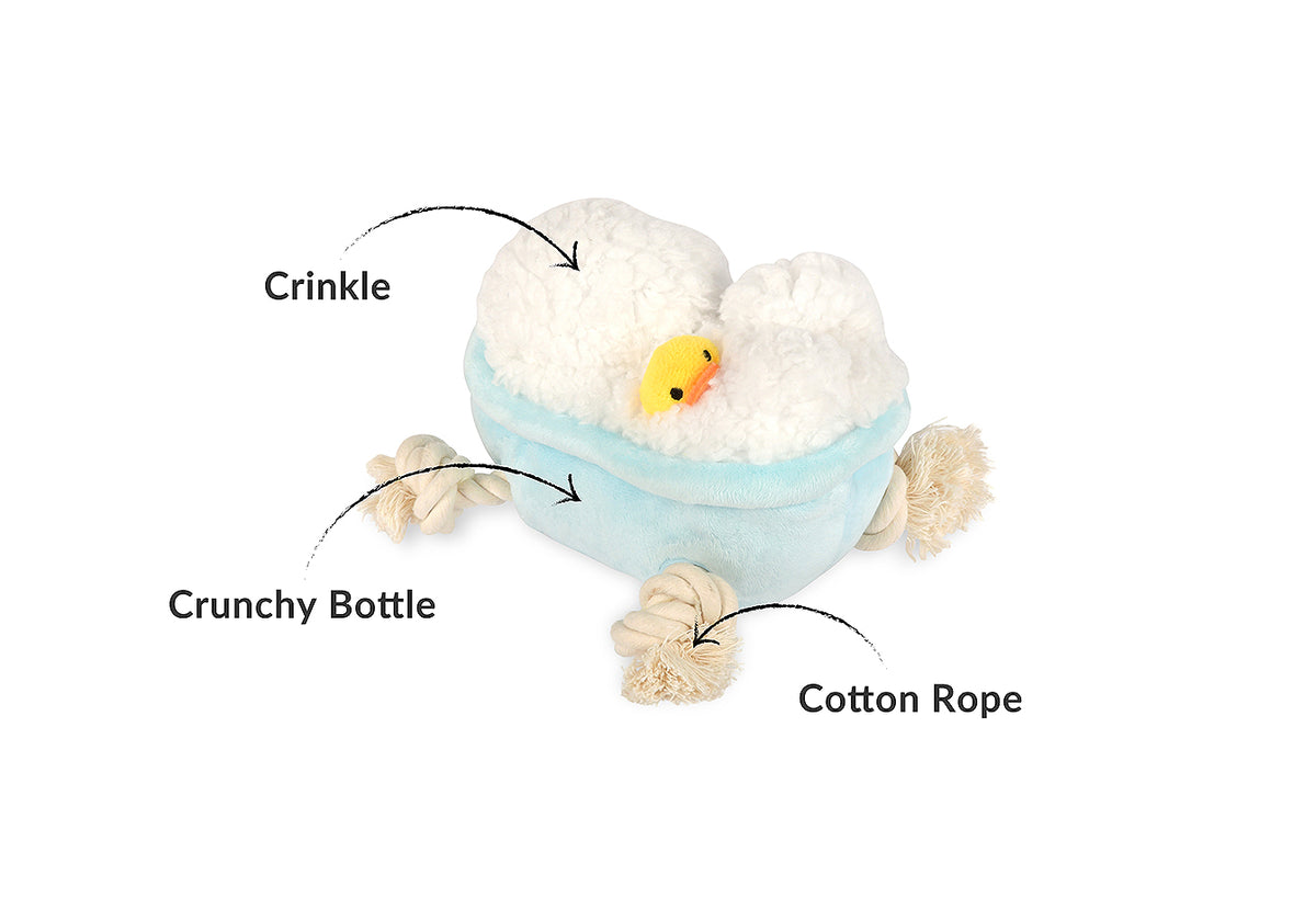 Crinkle Dog Toy: Rub-a-dub-Tub by P.L.A.Y.