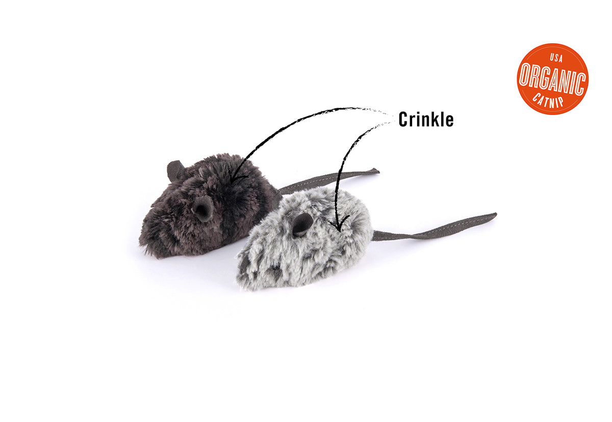 Catch a Meowse: Crinkle Mouse Cat Toy Set of Two – P.L.A.Y.