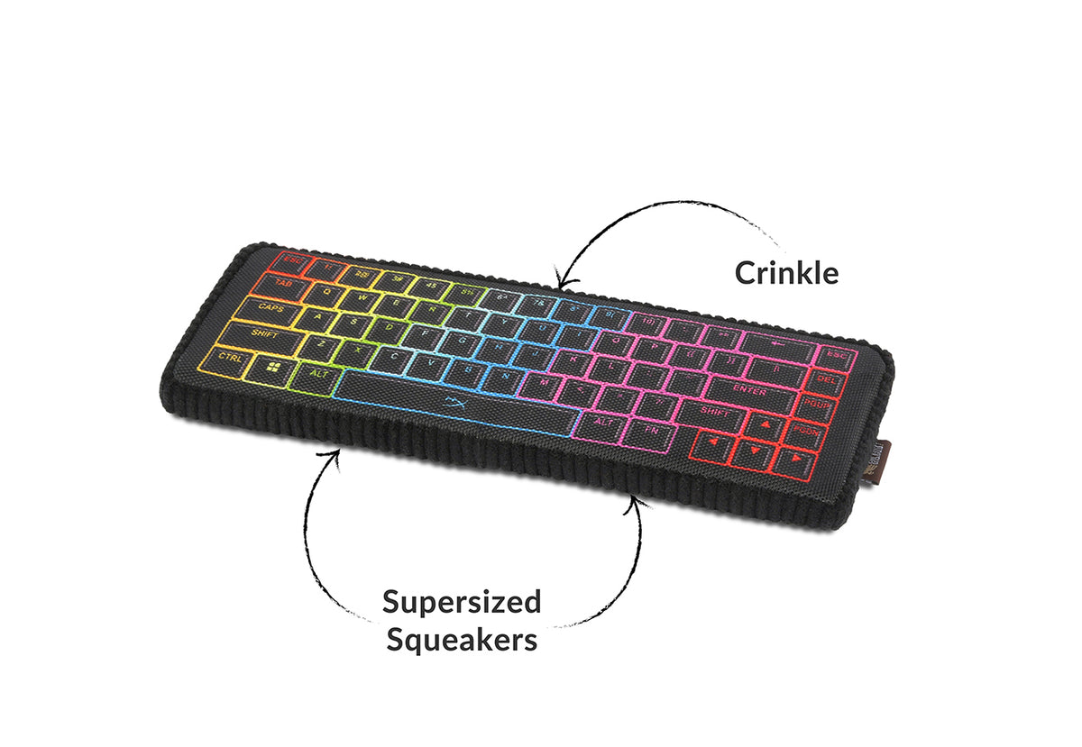 Alloy Keybark HyperX Gaming Keyboard Dog Toy – P.L.A.Y.